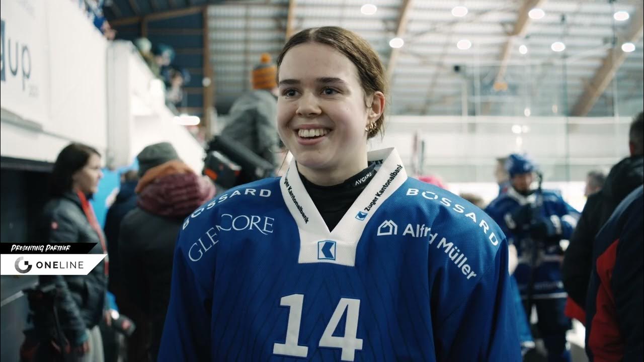 Interview with Nina Harju - EVZ vs Neuchatel Hockey Academy 7:0 - EV Zug